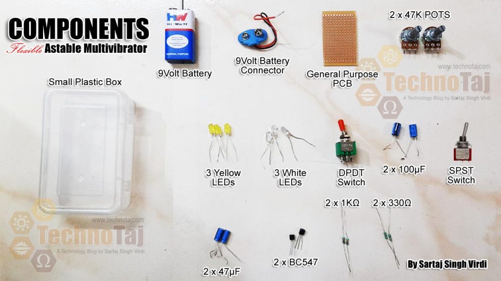 Flexible ASTABLE MULTIVIBRATOR - Electronic School Project for Kids ...
