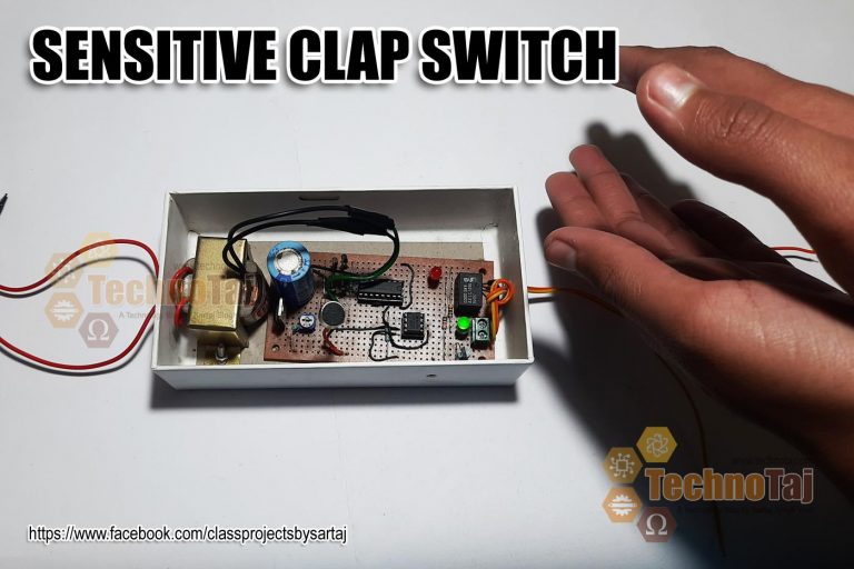Sensitive Clap Switch using 741 & CD4017 - Electronic School Project